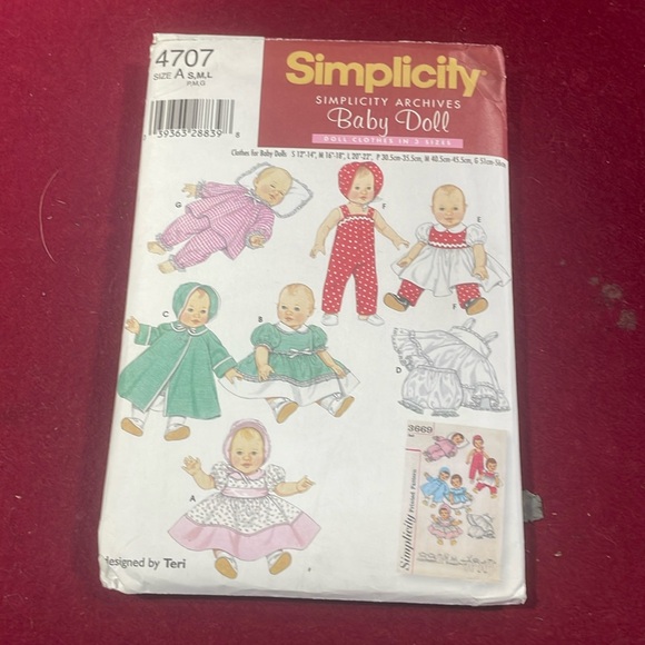 Simplicity | Art | Sewing Pattern Vintage Baby Doll | Poshmark